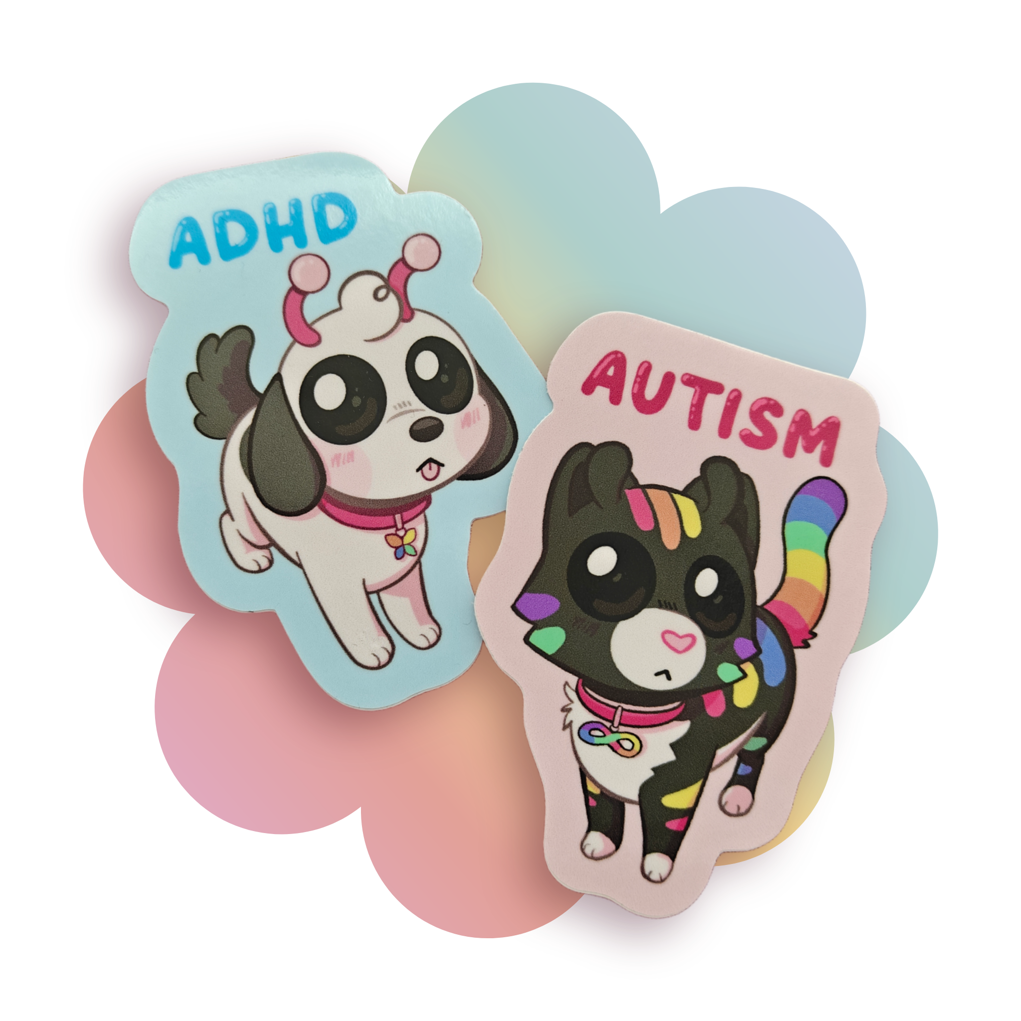 autism and adhd creatures stickers – hannimations